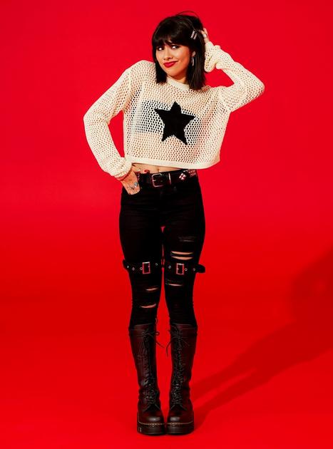 Black Ultra Hi Rise Buckle Girls Super Skinny Jeans Hot Topic