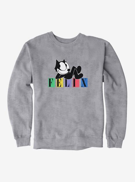 Felix The Cat Laid Back Felix Sweatshirt - GREY | Hot Topic