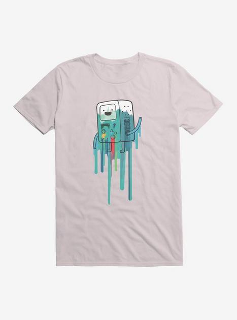 Adventure Time BMO Paint Drip T-Shirt - GREY | Hot Topic