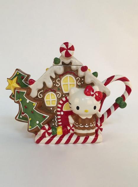 Blue Sky Hello Kitty Gingerbread House Teapot | Hot Topic