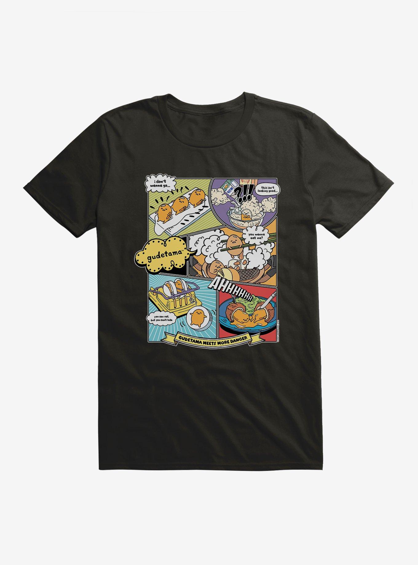 Gudetama Comic Strip T-Shirt - BLACK | Hot Topic