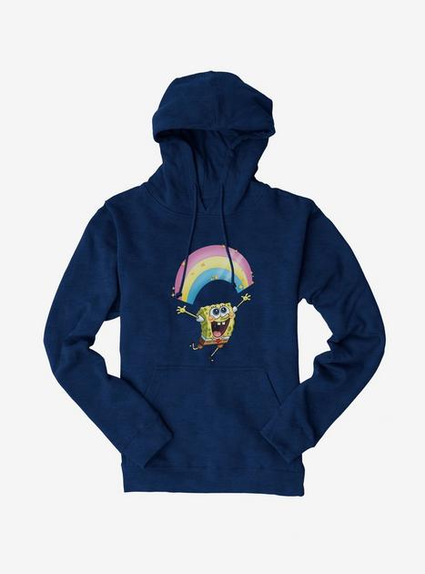 SpongeBob SquarePants Chasing Sparkle Rainbows Heather Oatmeal Hoodie ...