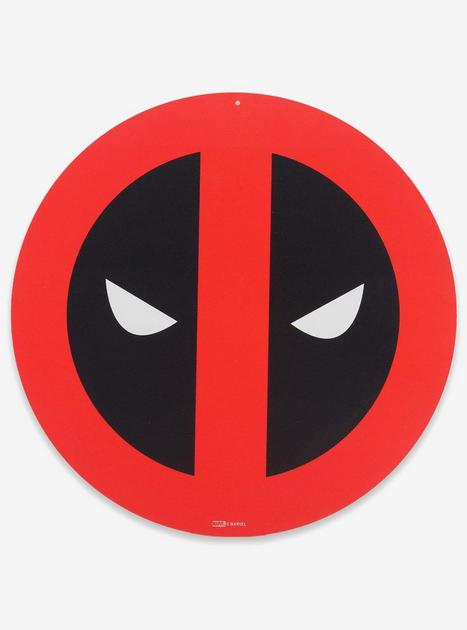 Marvel Deadpool Mask Logo Round Metal Sign | Hot Topic