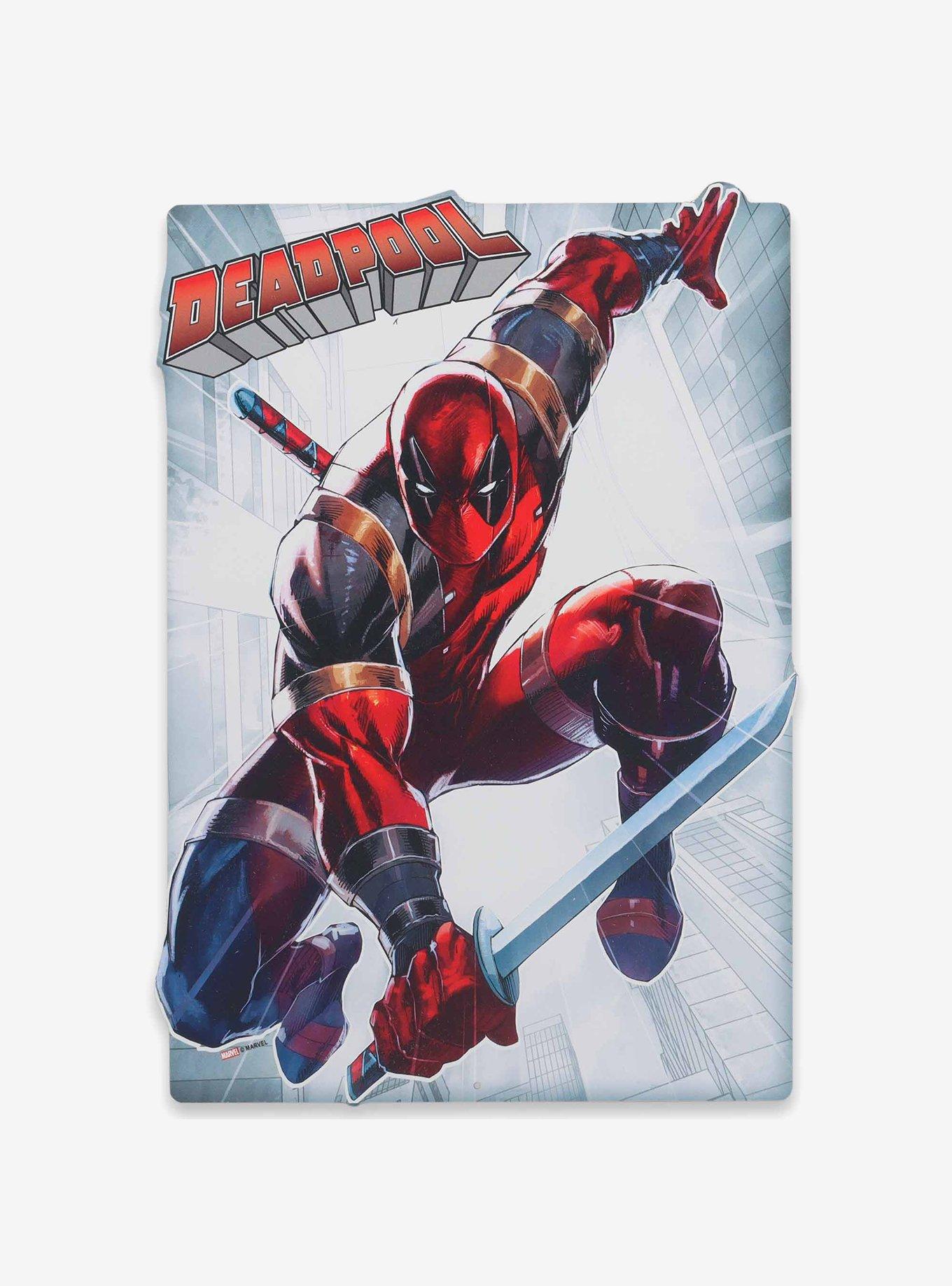 Marvel Deadpool Skyscraper Action Metallic Metal Sign | BoxLunch