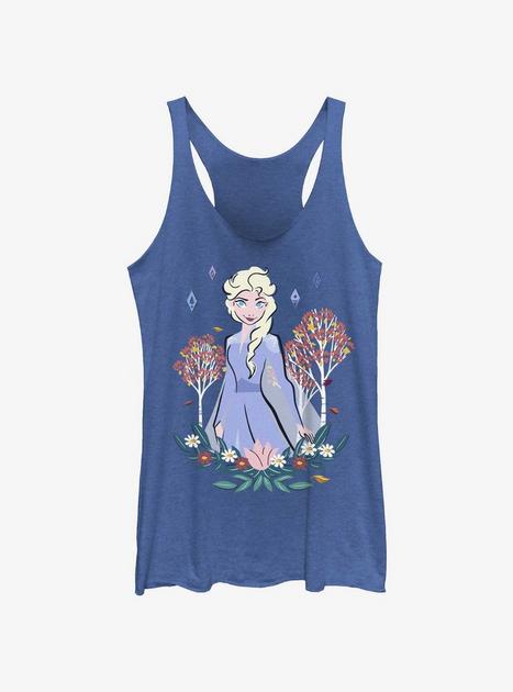 Disney Frozen Elsa Flowers Girls Tank - BLUE | Hot Topic