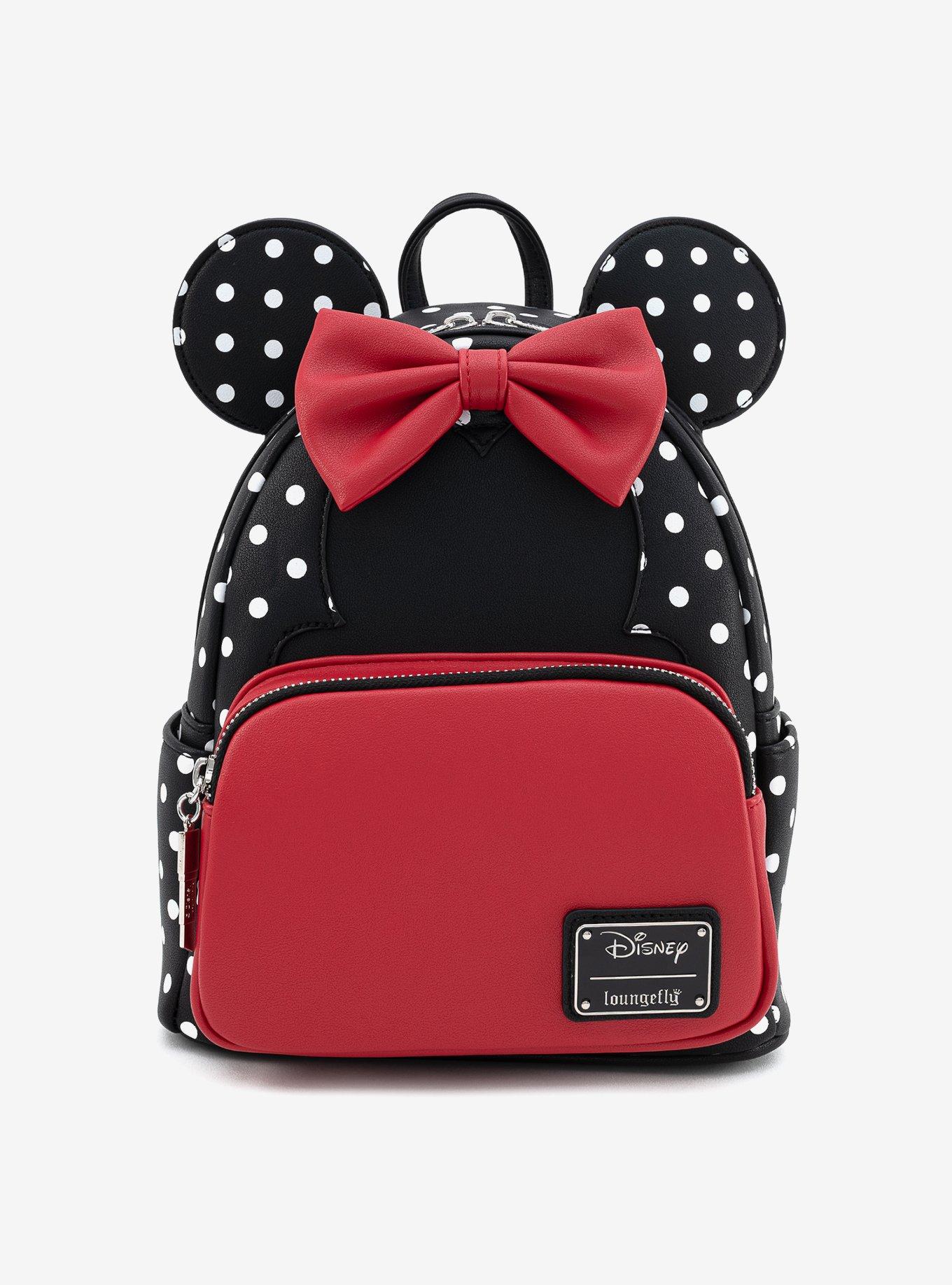 Loungefly Disney Minnie Mouse Dots & Bow Figural Mini Backpack | Hot Topic
