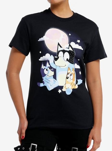 Bluey Dad & Kids Moon Boyfriend Fit Girls T-Shirt | Hot Topic