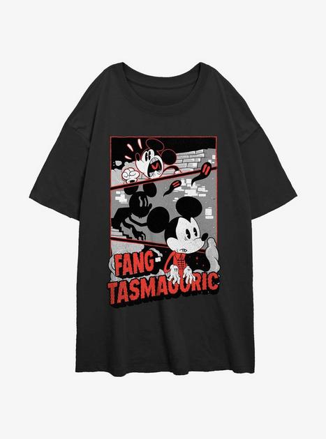 Disney Mickey Mouse Fang Girls Oversized T-Shirt - BLACK | Hot Topic