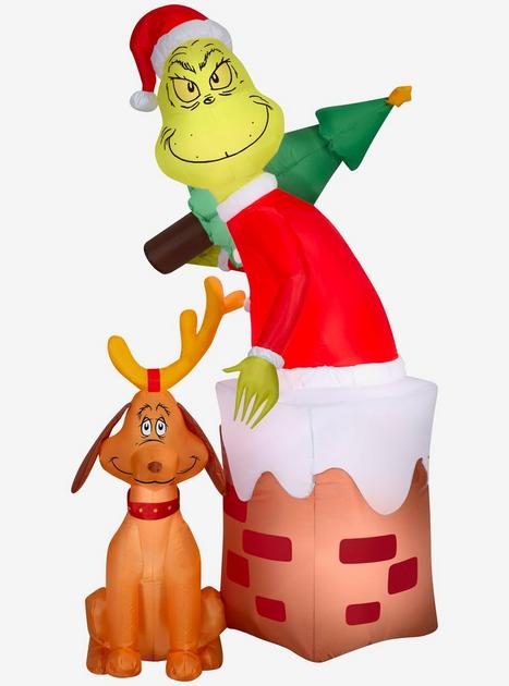 The Grinch and Max Chimney Scene Airblown | BoxLunch
