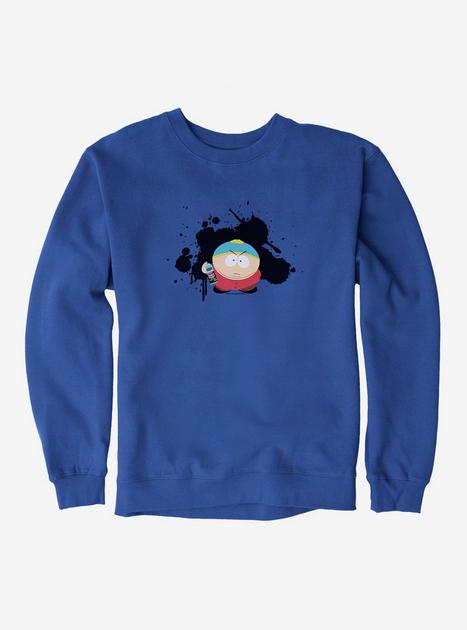 South Park Cartman Spray Paint Sweatshirt - BLUE | Hot Topic