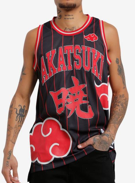 Naruto Shippuden Akatsuki Striped Basketball Jersey Tank Top | Hot Topic