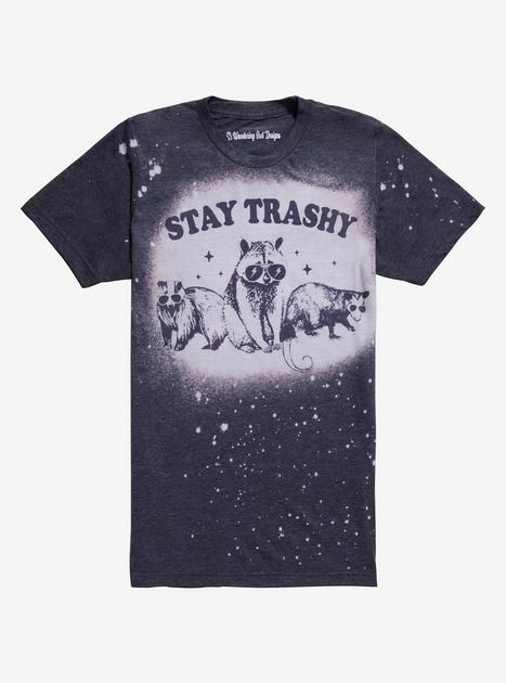 Stay Trashy Wash Boyfriend Fit Girls T-Shirt By Wandering Owl Designs ...