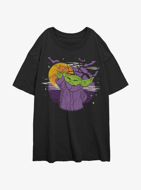 Star Wars The Mandalorian Bats Womens Oversized T-Shirt - BLACK | BoxLunch