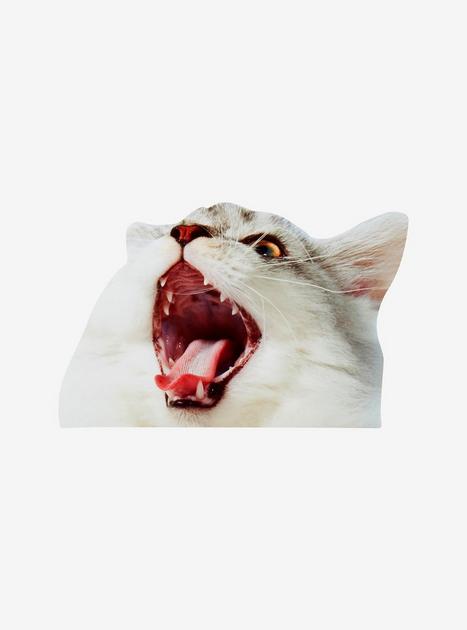 White Cat Peeker Decal | Hot Topic