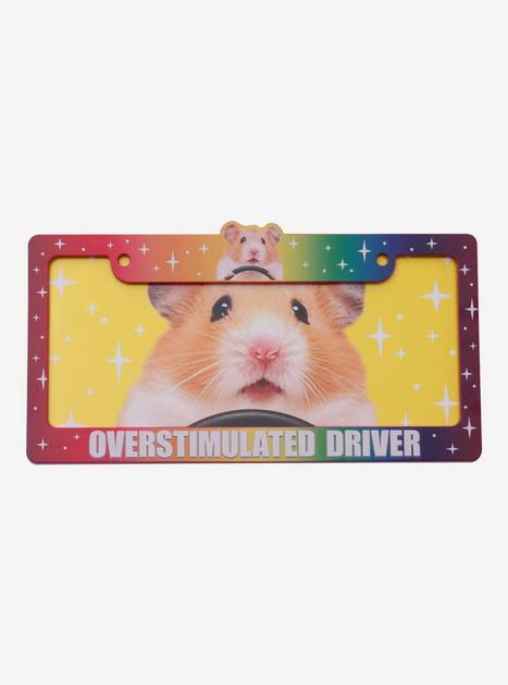 Hamster Overstimulated Driver License Plate Frame | Hot Topic