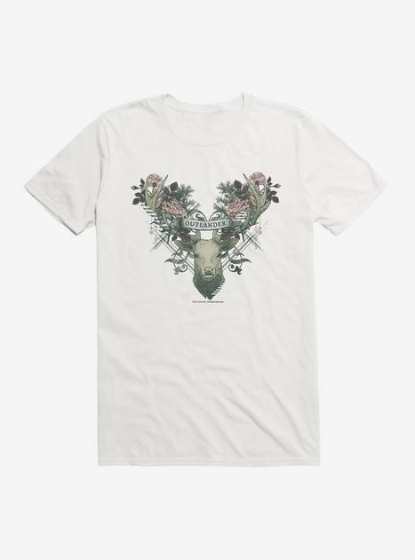 Outlander Floral Deer T-Shirt - WHITE | Hot Topic