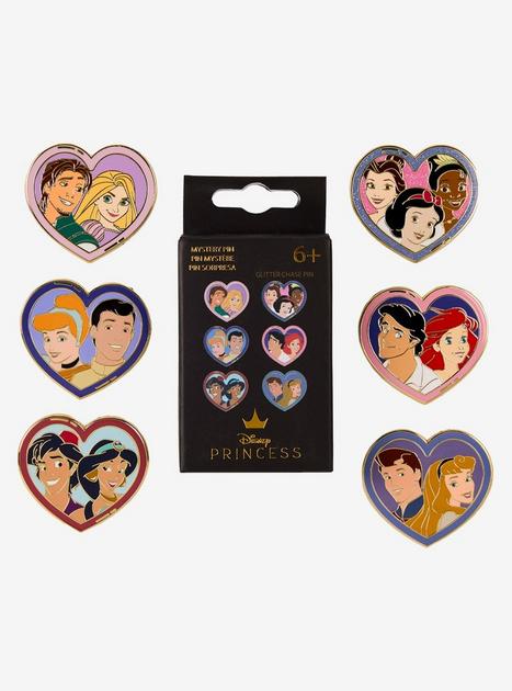 Loungefly Disney Princess Couple Hearts Blind Box Enamel Pin | BoxLunch