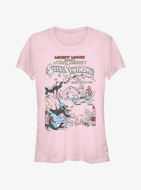 Disney Silly Symphony Three Little Pigs Poster Girls T-Shirt - PINK ...