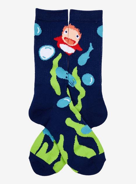 Studio Ghibli® Ponyo Black Light Crew Socks | Hot Topic