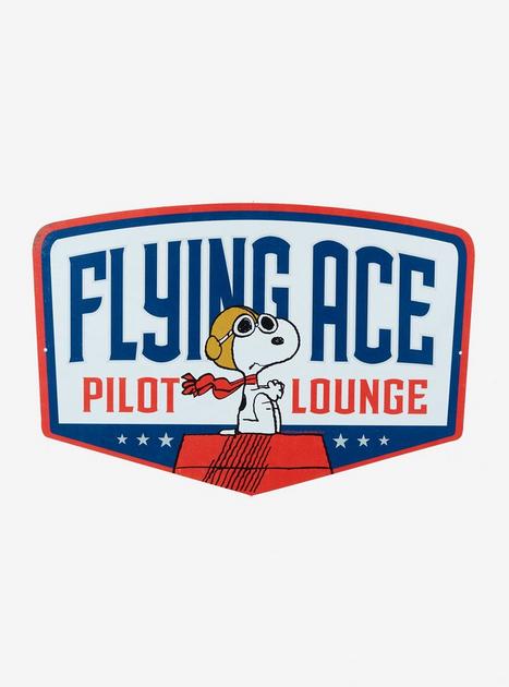 Peanuts Snoopy Flying Ace Metal Wall Sign | BoxLunch