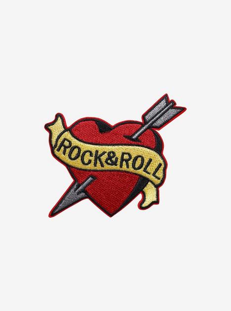 Rock & Roll Heart Patch | Hot Topic