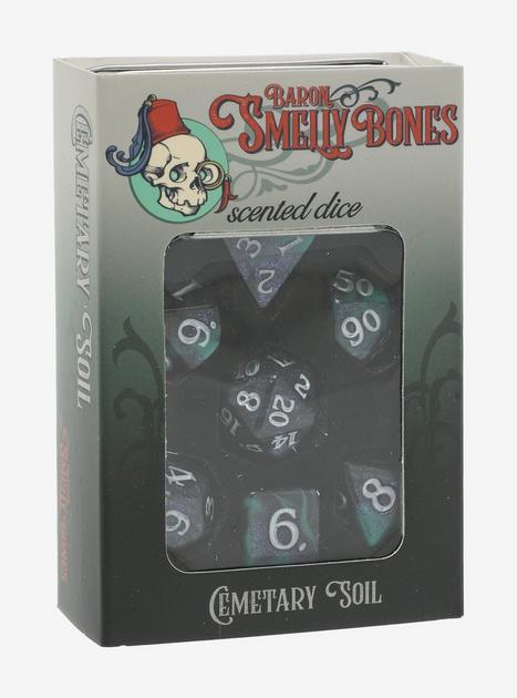 Baron Smelly Bones Cemetary Soil Scented Polyhedral Dice Set | Hot Topic