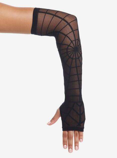 Spiderweb Mesh Arm Warmers | Hot Topic