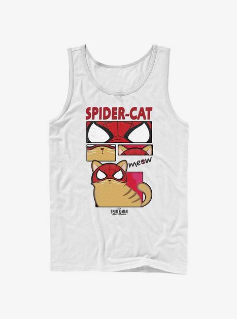 Marvel Across The Spiderverse Spider-Cat Panels Tank - WHITE | Hot Topic