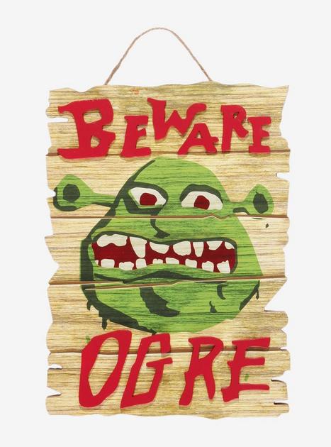 DreamWorks Shrek Beware Ogre Wall Sign — BoxLunch Exclusive | BoxLunch