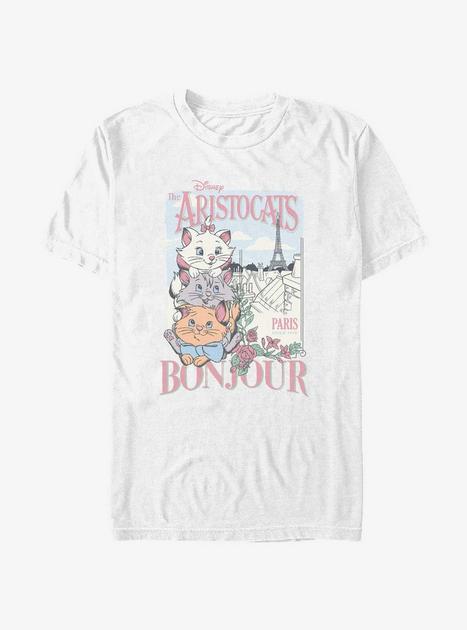 Disney The Aristocats Bonjour Kitten Poster T-Shirt - WHITE | BoxLunch