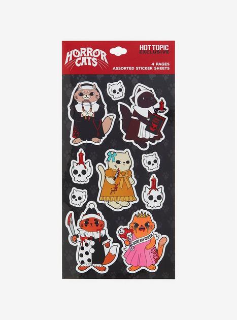 Horror Cats Sticker Sheet Hot Topic Exclusive | Hot Topic