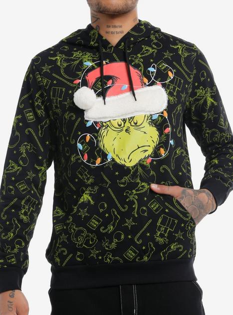 Dr. Seuss How The Grinch Stole Christmas! Allover Print Hoodie | Hot Topic