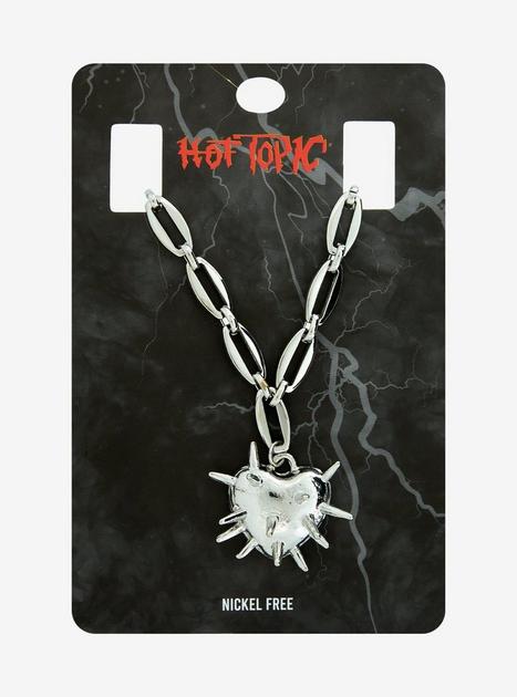 Spike Heart Chain Necklace | Hot Topic