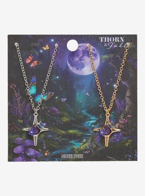 Thorn & Fable Aurora Butterfly Best Friend Necklace Set | Hot Topic