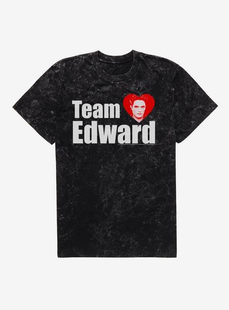 Twilight Team Edward Mineral Wash T-Shirt - BLACK | BoxLunch