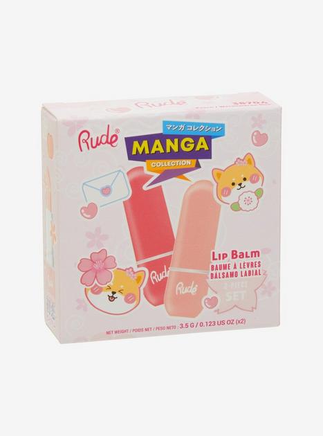 Rude Cosmetics Manga Collection Watermelon & Peach Lip Balm Set | Hot Topic