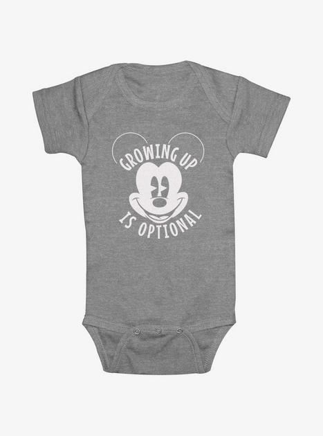 Disney Mickey Mouse Growing Up Is Optional Infant Bodysuit - GREY ...