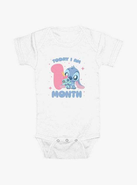 Disney Lilo & Stich One Month Stitch Infant Bodysuit - WHITE | BoxLunch