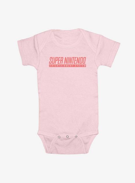 Nintendo Super Nintendo Logo Infant Bodysuit - PINK | BoxLunch