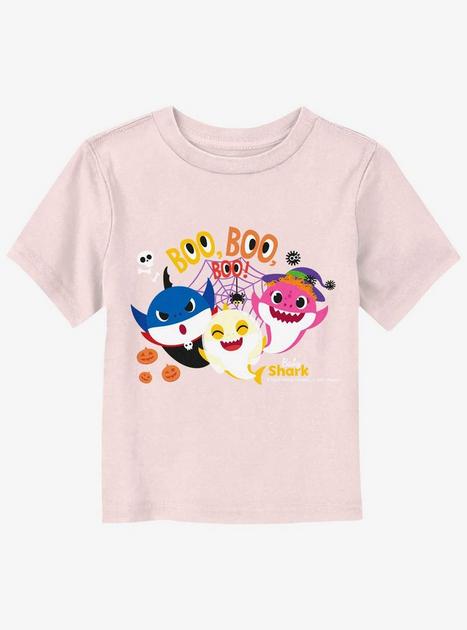Baby Shark Boo Boo Boo Shark Group Toddler T-Shirt - PINK | BoxLunch
