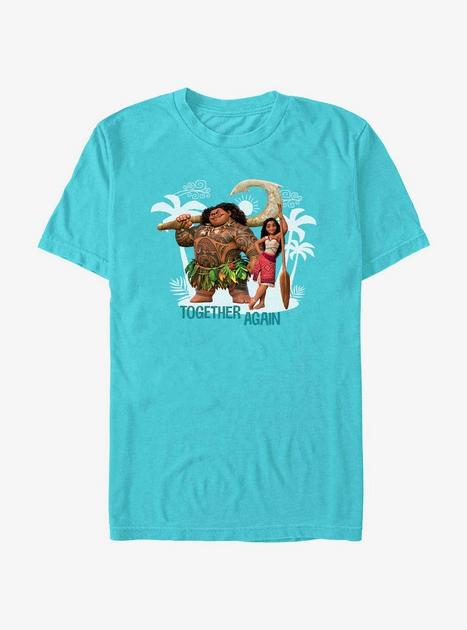 Disney Moana 2 Together Again Maui Extra Soft T-Shirt - BLUE | Hot Topic