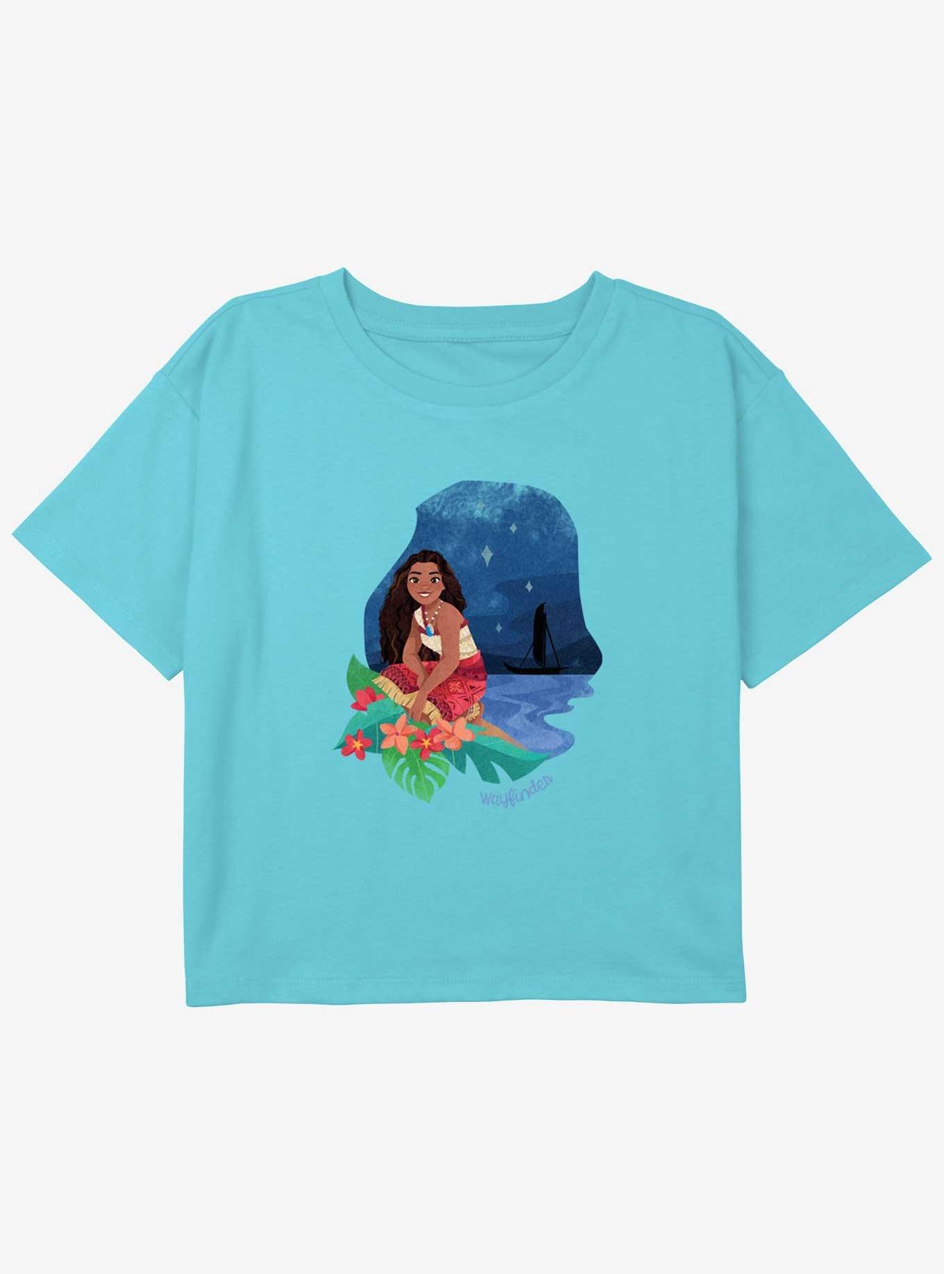 Disney Moana 2 Wayfinder Moana Youth Girls Boxy T-Shirt - BLUE | BoxLunch