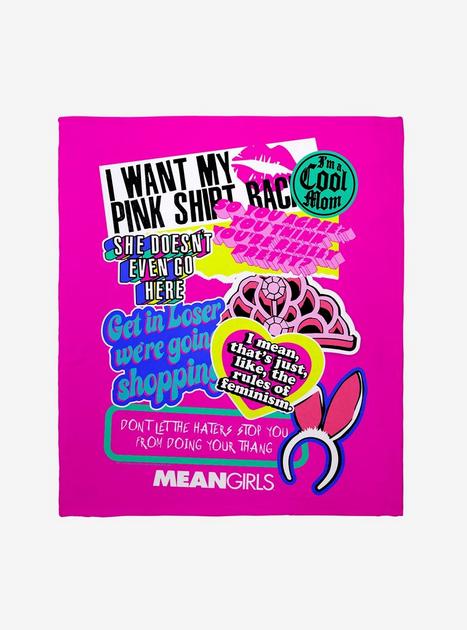 Mean Girls Quote Collage Throw Blanket - WHITE | BoxLunch