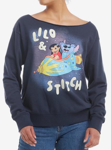 Disney Lilo & Stitch Rocket Boatneck Girls Sweatshirt | Hot Topic