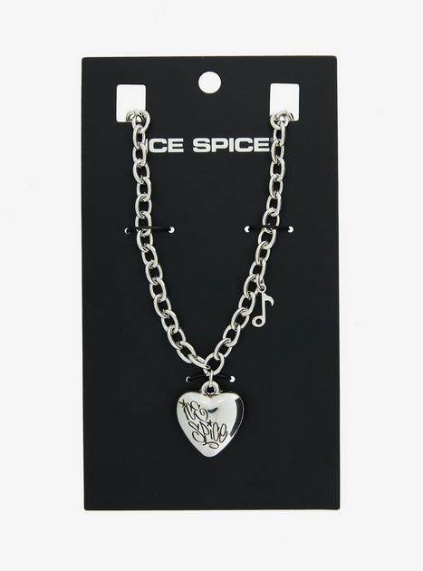 Ice Spice Silver Heart Necklace | Hot Topic
