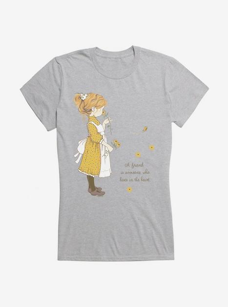 Holly Hobbie Lives In The Heart Girls T-Shirt - GREY | Hot Topic