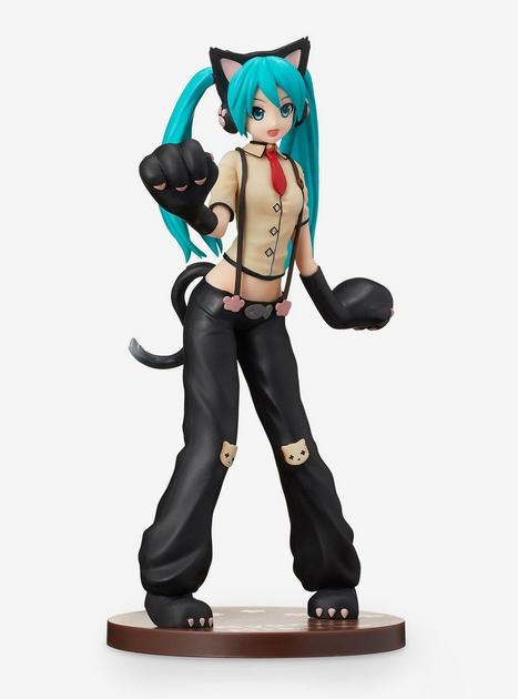 SEGA Hatsune Miku Project DIVA Arcade Future Tone Cat Figure | Hot Topic