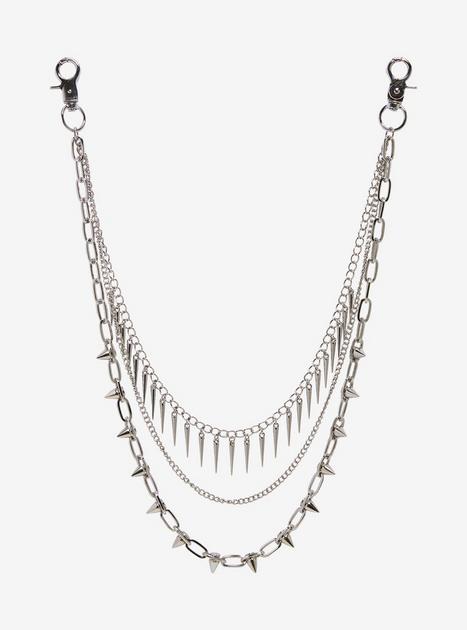 Spiky 17 Inch, 20 Inch & 22 Inch Triple Wallet Chain | Hot Topic
