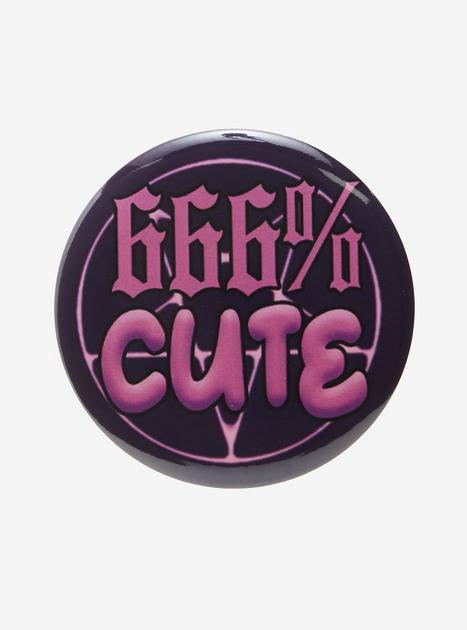 666% Cute 3 Inch Button | Hot Topic