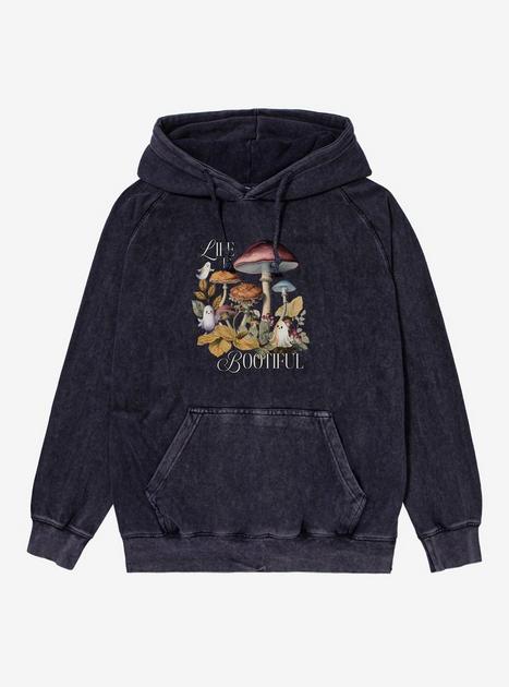 Life Is Bootiful Mushrooms Mineral Wash Hoodie | Hot Topic